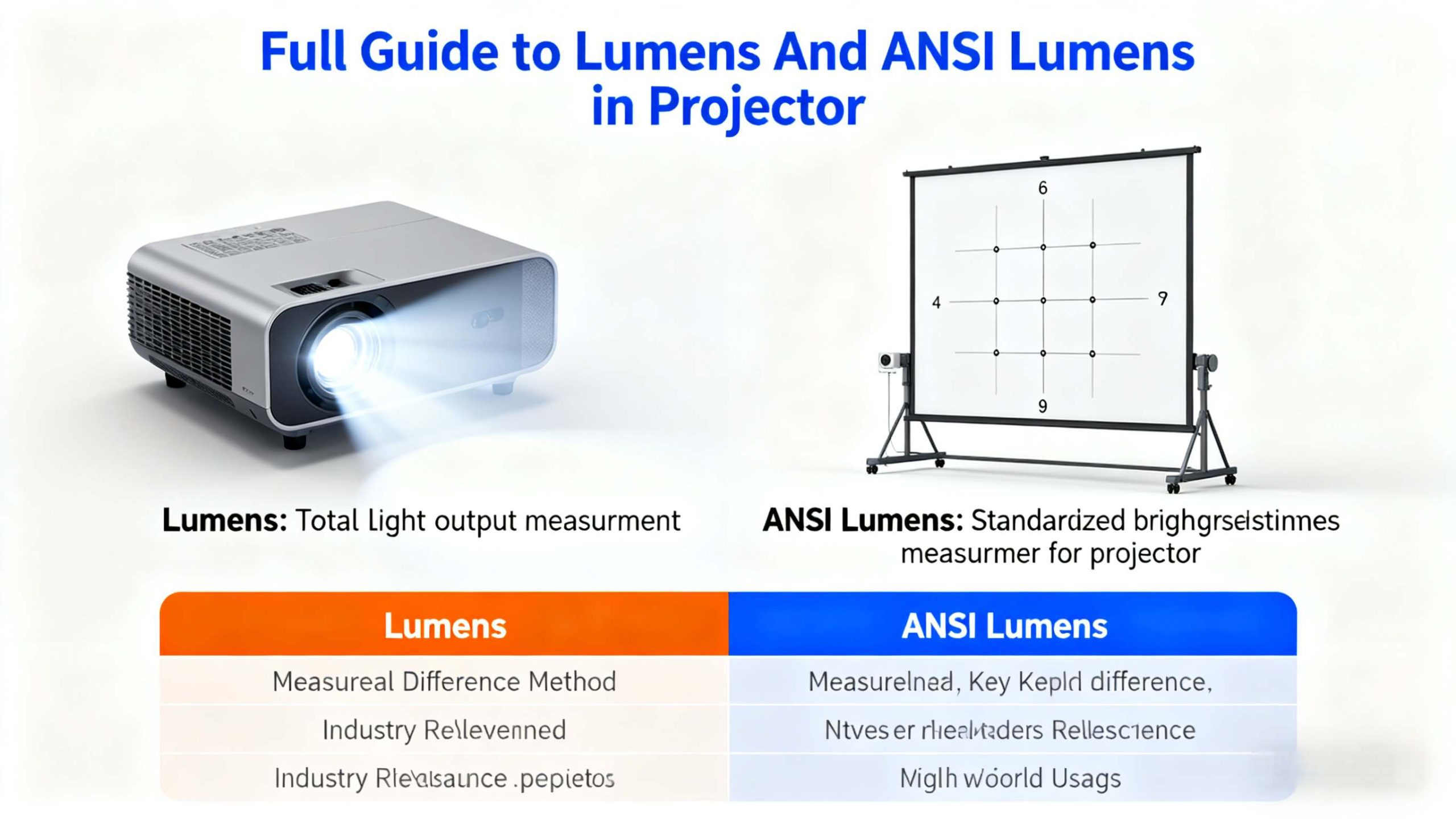 Full Guide to Lumens And ANSI Lumens in Projector - Toumei Projector
